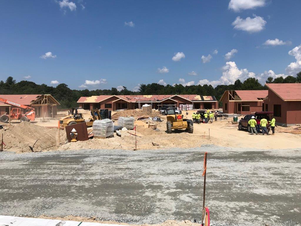 Phase One Cottages are moving right along! - Carolina Village